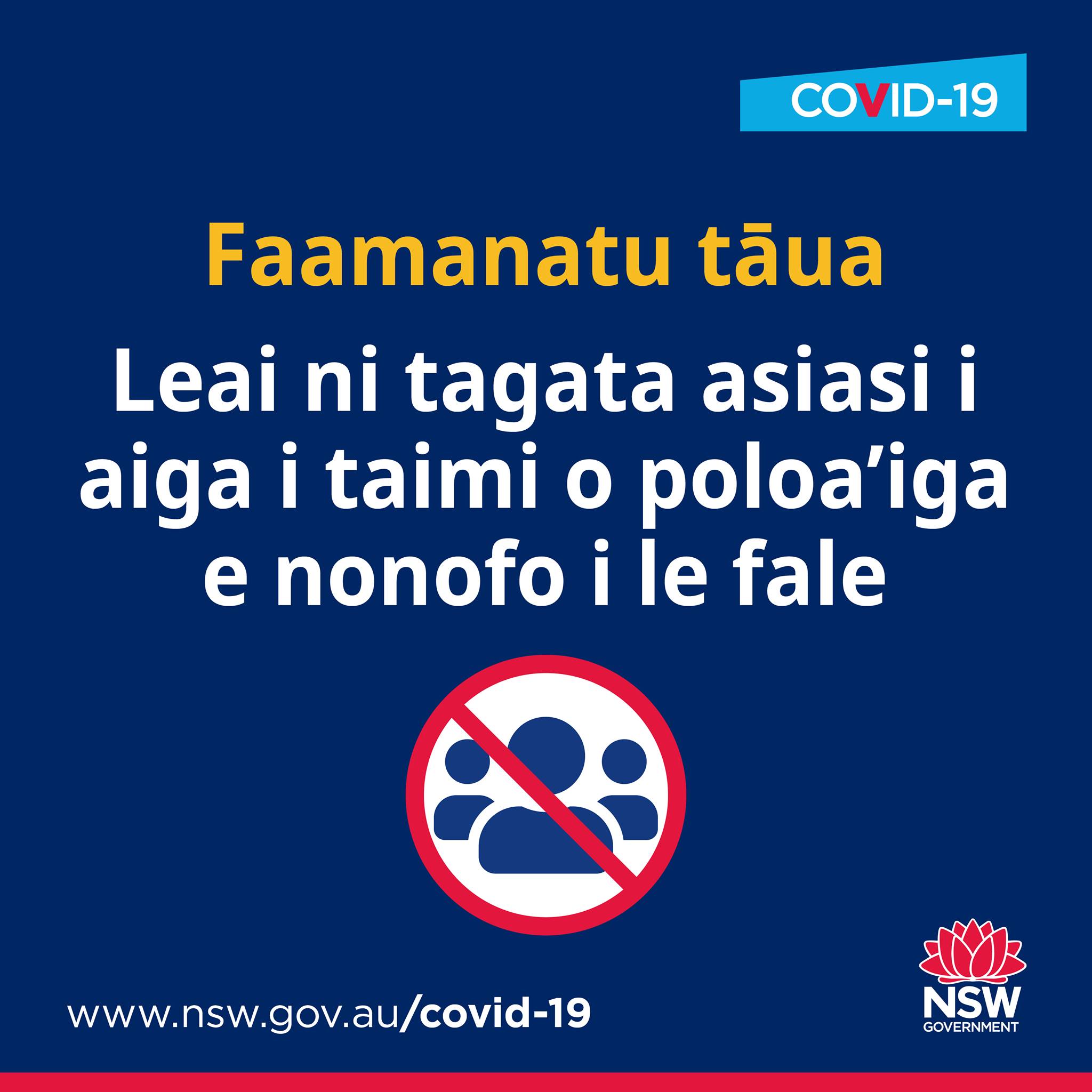 COVID-19 Safe Information in Samoan to keep your community safe